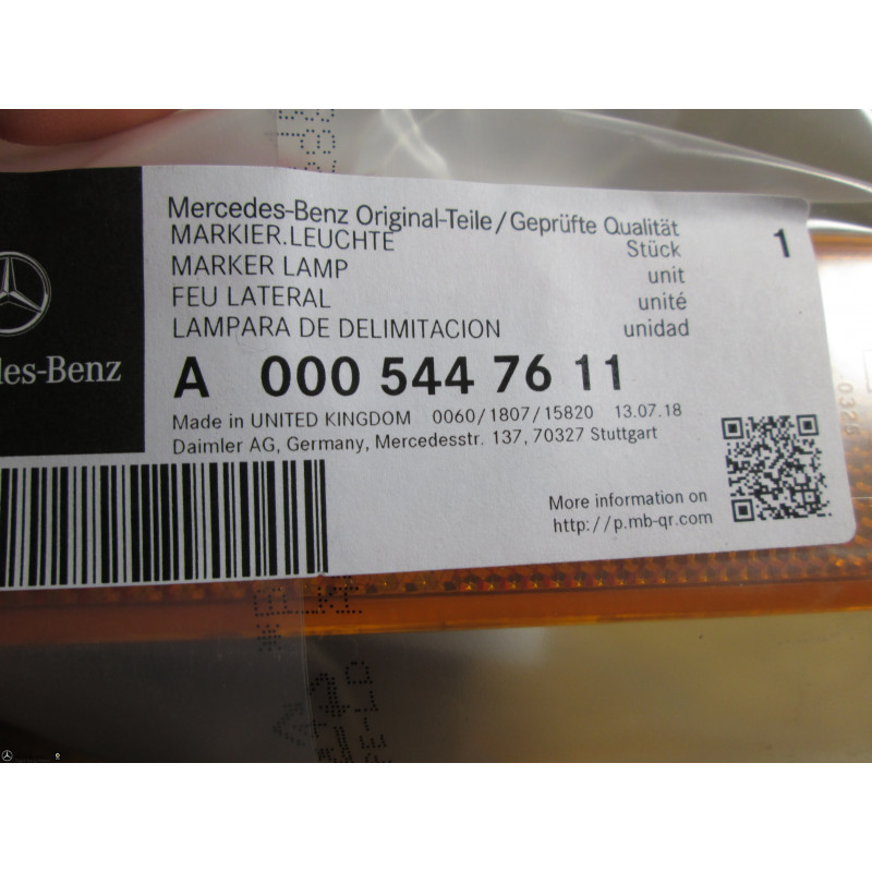 Original Mercedes-Benz Begrenzungsleuchte Seitenmarkierungsleuchte ...